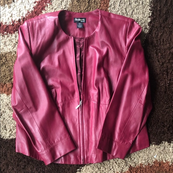 Style & Co. | Jackets & Coats | Styleco Womens Leather Jacket | Poshmark